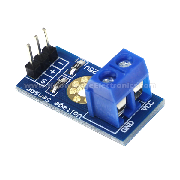 Voltage Detection Sensor Module (0-25V) - Knowledge Electronics
