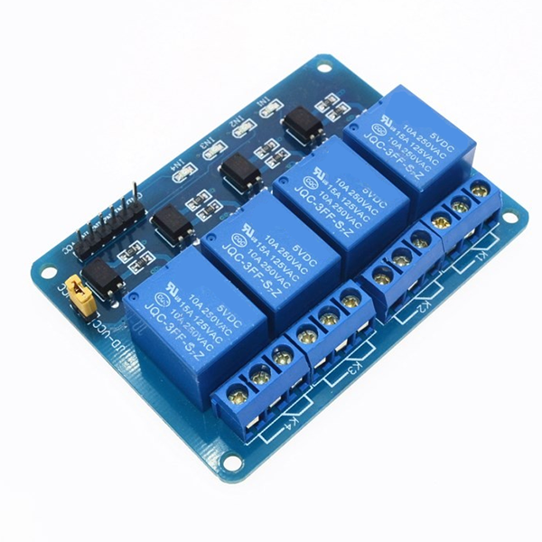 5V 4 Channel Relay Module with Optocoupler - Knowledge Electronics