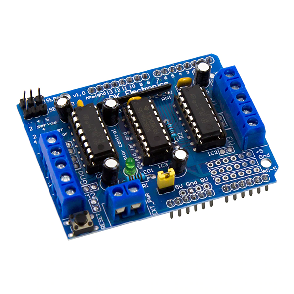 L293D Motor Driver/Servo Shield for Arduino - Knowledge Electronics