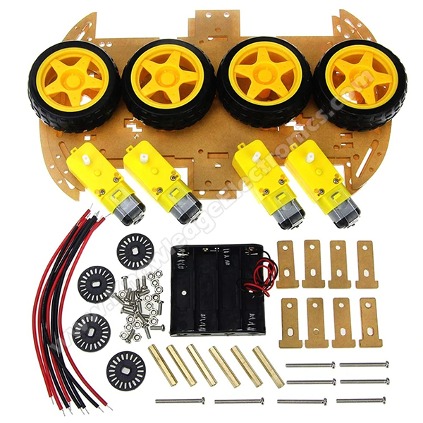4WD Four Wheel Smart Robot Car Chassis DIY kit - Knowledge Electronics