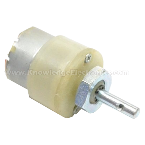 150 RPM 12V DC Center Shaft Gear Motor - Knowledge Electronics